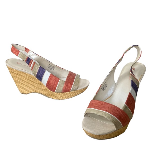 Anne Klein | Shoes | Anne Klein Fortuna Striped Open Toe Slingback ...